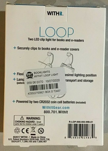 Withit Loop LED Clip Light for Books & E-readers Space Gray for sale ...