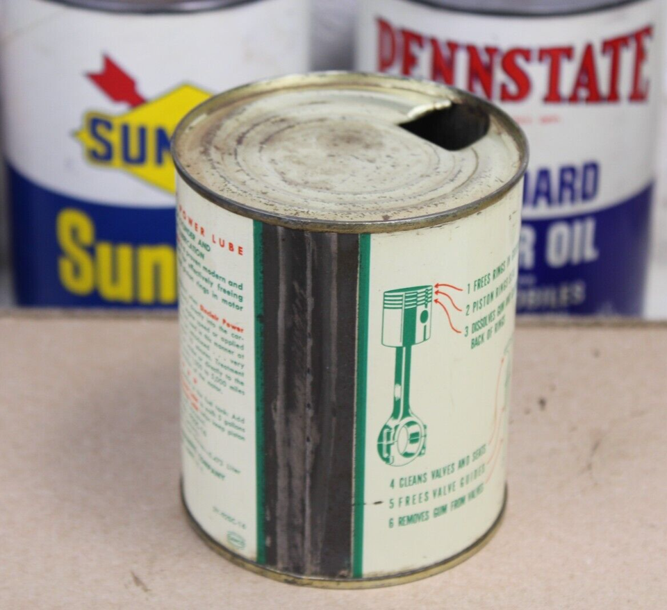 GRAPHIC * NEAR MINT * 1960s era SINCLAIR POWER LUBE Old large 1 pt ...