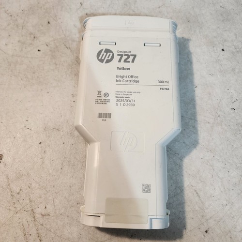 HP F9J78A 727 Yellow Ink 300ML 2024 Genuine New OeM Open Box free ship ...