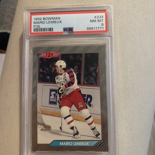 1992 Bowman Mario Lemieux Foil #233 PSA 8🔥🔥🔥 | eBay