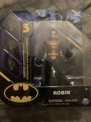 DC Comics Spin Master ROBIN 4 inch Action Figure Batman Toys + 3 ...