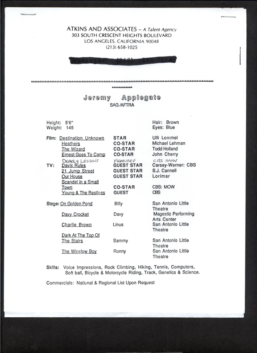 Jeremy Applegate Heathers