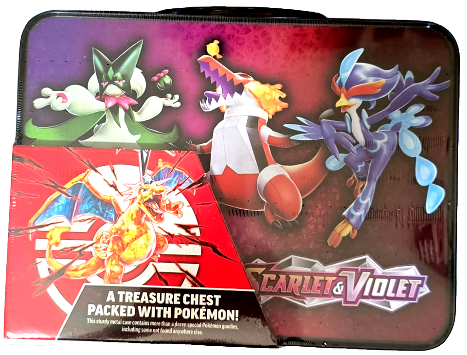 VHTF! POKEMON Collectors TREASURE CHEST Charizard 6 Booster Packs ...