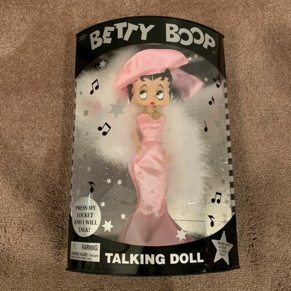 1998 Betty Boop Talking Doll Black Dress Feather Boa for sale online | eBay