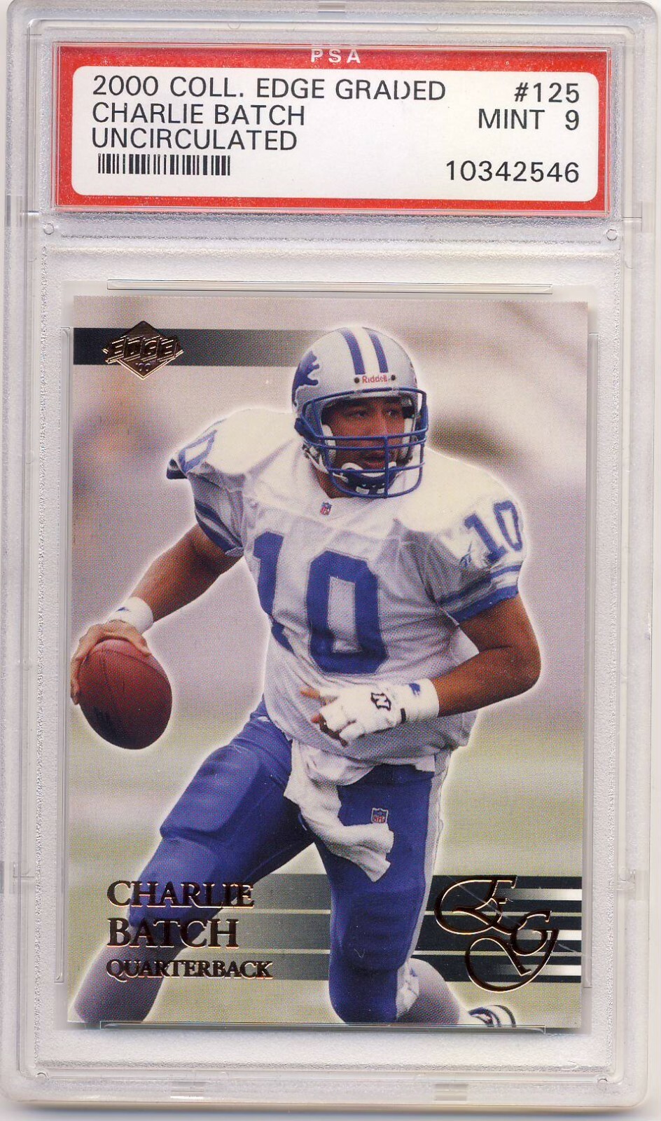 2000 Collectors Edge EG Uncirculated 125 Charlie Batch Lions Mint 9 PSA ...