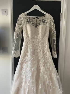 Wed2Be size 10 pale pink wedding dress | eBay UK