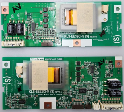 VIZIO VX32L BACKLIGHT INVERTER BOARDS SET KLS-EE32CI-M(S), KLS-EE32CI-S ...