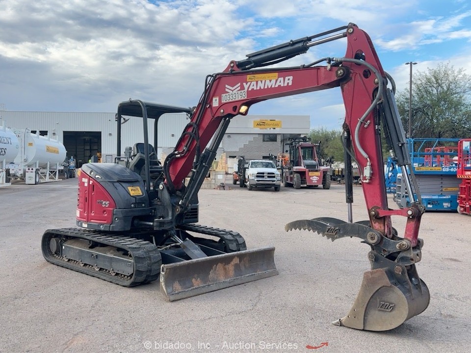 2021 Yanmar ViO55-6A Mini Excavator Trackhoe Aux Hyd Q/C Thumb Bucket ...
