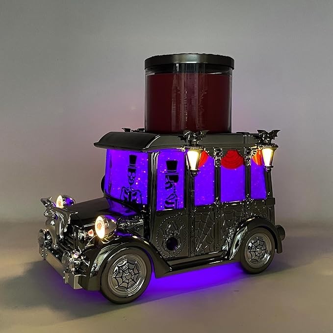 New Bath & Body Works LIGHT UP HEARSE WATERGLOBE 3 Wick Candle Holder ...