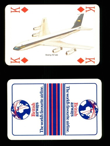 1 x playing card BA Boeing 707 420 - King of Diamonds S26 | eBay