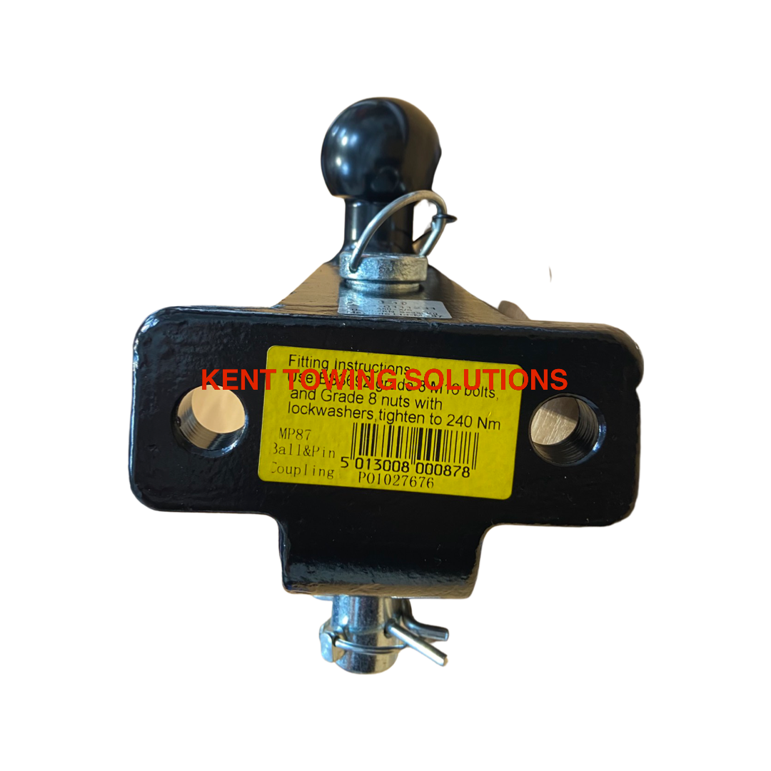 NEW 50mm Tow Ball and Pin Hitch Black D20 Kn S350 Kg Maypole MP087 ...