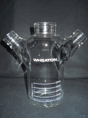 Wheaton Glass Double Sidearm 250mL Celstir Spinner Flask, No Caps ...