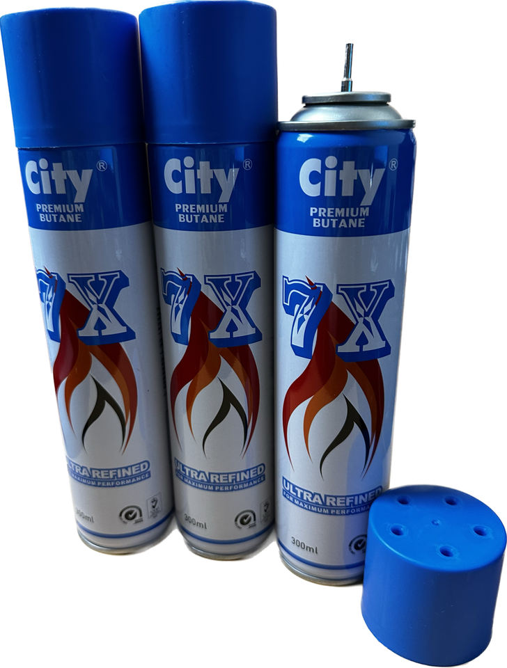 3 Can 7X Premium Butane Lighter Gas Fuel Refill 300mL 10.14 oZ ...