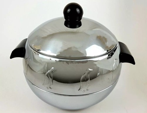 Vintage West Bend Penguin Ice Bucket with Lid Hot Cold Server Bakelite ...