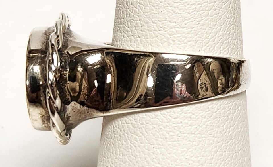 Fine Magic Touch 925 Sterling Silver & 14K Yellow Gold Concave Ring ...
