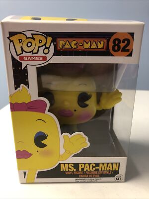 Funko Pop #82 Pac-Man MS. PAC-MAN Rare-VAULTED 💎 | eBay