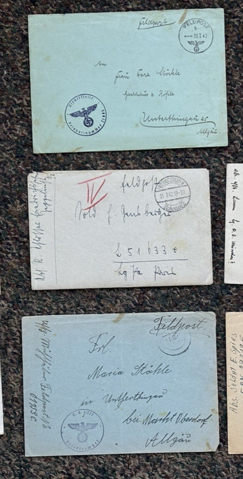 9 Original WWII German Feldpost Mail | eBay