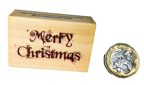 Rubber Ink Stamp Print Craft Scrap Booking Merry xmas Vintage ra | eBay UK