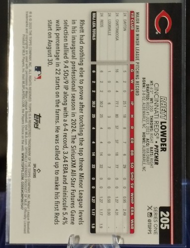 2025 Topps Series 1 Rhett Lowder Spring Training Parallel RC | eBay