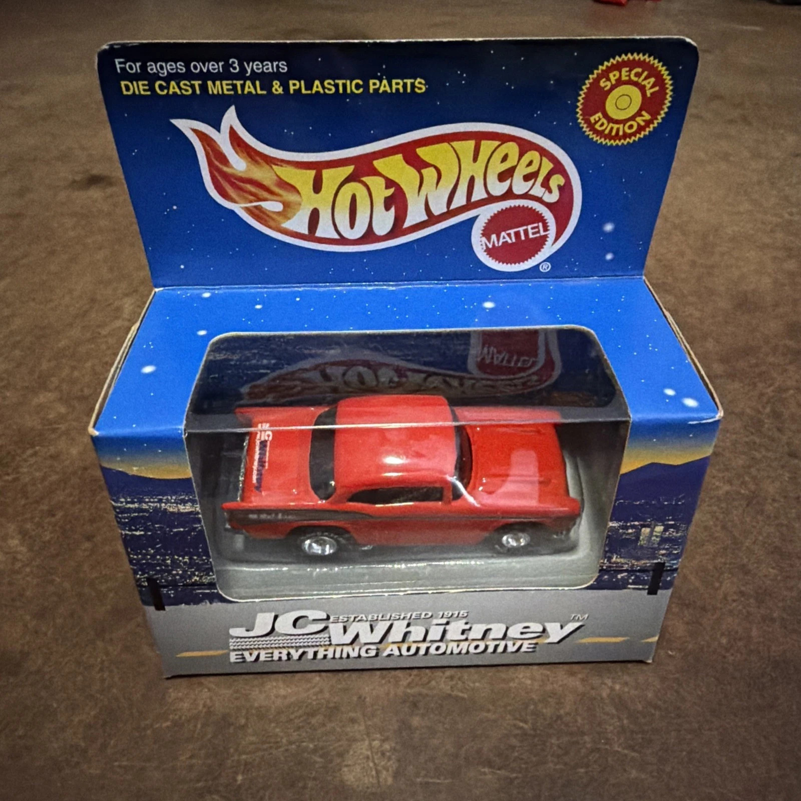 Hot Wheels "57 Chevy" JC Whitney Series, Red Bel Air, Goodyear RRs ...