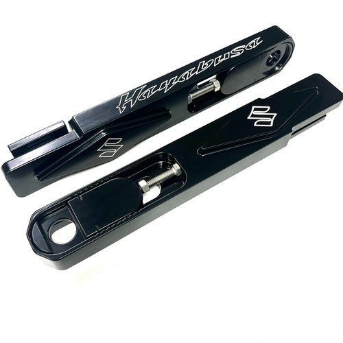 EXTRA LONG BLACK HAYABUSA SWINGARM EXTENSIONS 10-14" OVER 22-24 SUZUKI ...