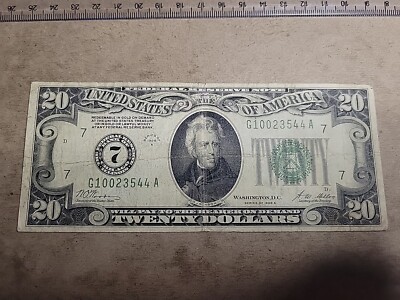 🇺🇸 US 20 Dollars Federal Reserve 1928A 1928 Chicago FR-2051 FR-2051-G ...