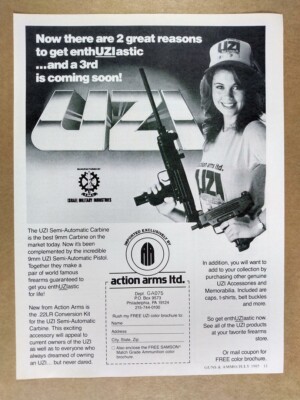 1985 UZI 9mm Carbine & Pistol vintage print Ad | eBay