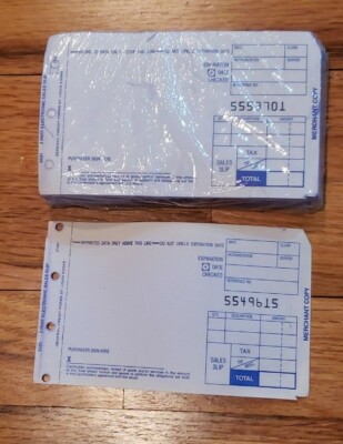 Credit Card Imprinters - Credit Card Imprinter Slips