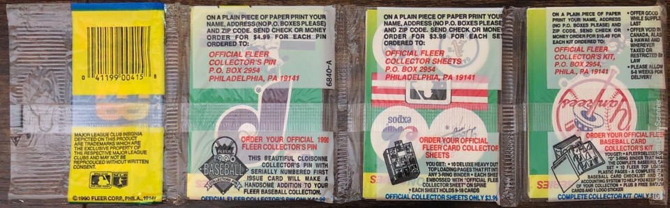 1990 Fleer Rack Pack George Brett POD HOF Top Kansas City Royals ...