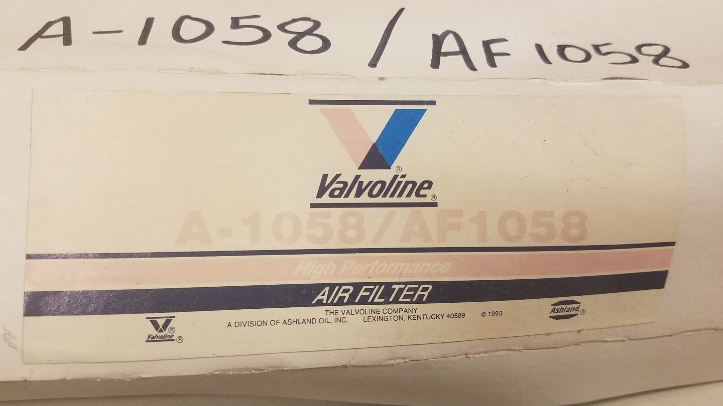 Genuine Valvoline Air Filter A-1058 AF1058 | eBay