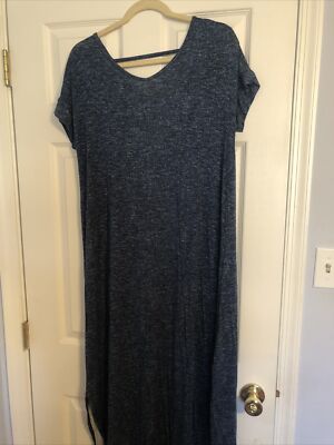Lularoe Macy Maxi Dress Small Blue NWT | eBay