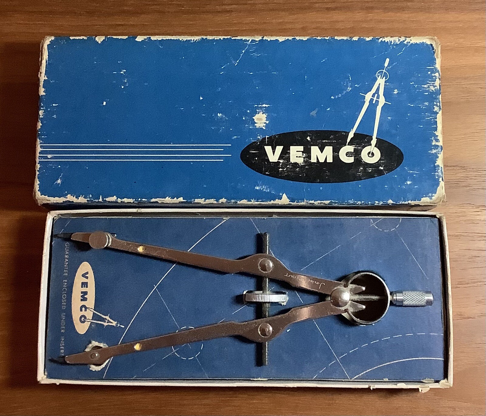 Vtg VEMCO 40-C Compass Drafting Tool Drawing Instrument w Box | eBay