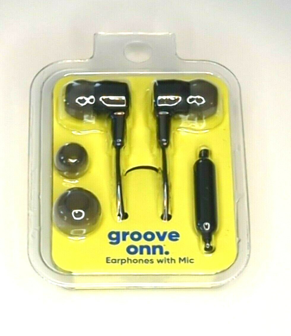 Groove Onn Earphones with Mic 2008A Black | eBay