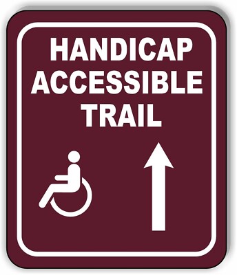 HANDICAP ACCESSIBLE TRAIL DIRECTIONAL ARROWS Metal Aluminum composite ...