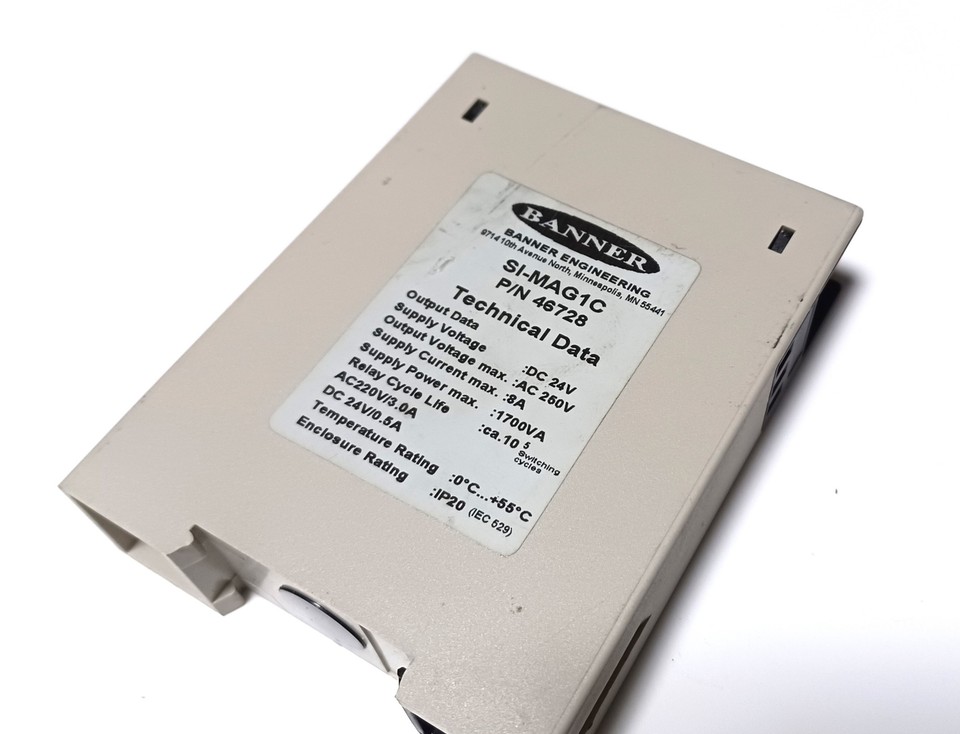 Banner SI-MAG1C Safety Interlock Relay Module 24VDC P/N 46728 | eBay