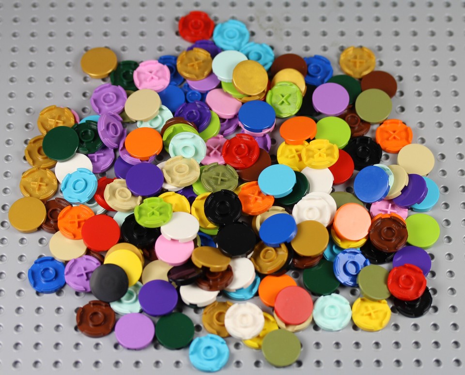 LEGO - 2x2 Round Tiles - PICK YOUR COLORS - Smooth Finishing Plate Flat ...