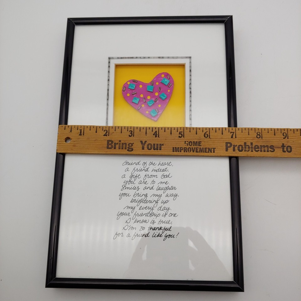 Bright Star Michelle Samara Wall Art - 7x11 Pink Yellow Heart ...