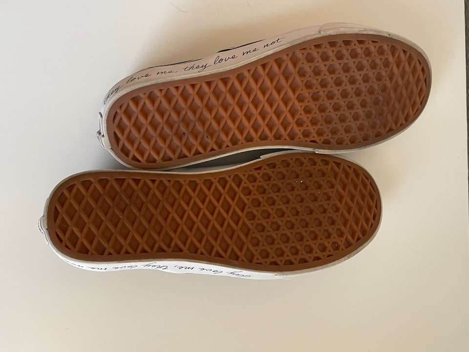 Vans Slip On Checkerboard Daisy Love Me Love Me Not Womens 7 | eBay