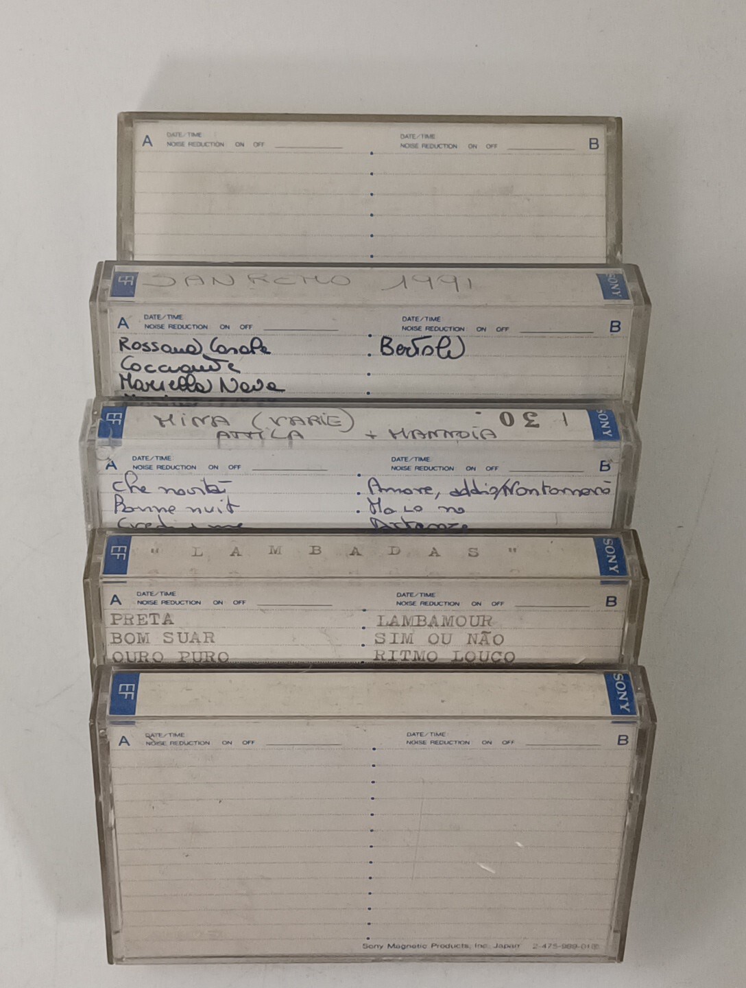 Lotto 5x SONY EF 60 1985 musicassette vergini cassette tape vintage | eBay