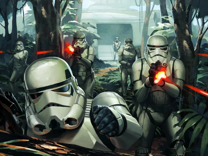 Stormtroopers In Battle Art