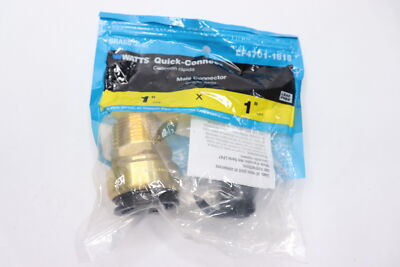 Watts Quick-Connect Male Connector Brass Lead Free 1" CTS X 1" NPT ...