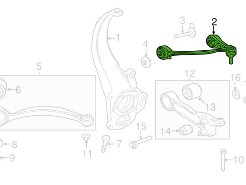 Jaguar XJ X351 Front Left Upper Control Arm C2D36806 OEM for sale ...