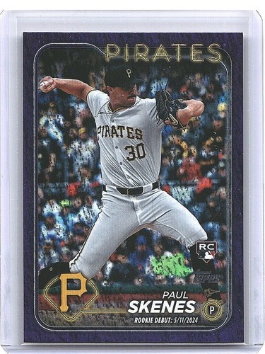 2024 Topps Update Rookie Debut Paul Skenes RC #US288 Purple Foil /799 ...