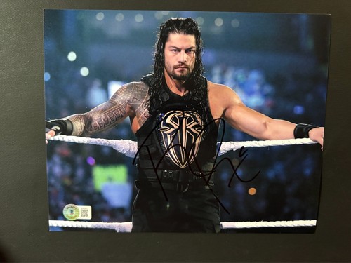 Roman Reigns Rare autographed signed WWE wrestling 8x10 photo Beckett ...