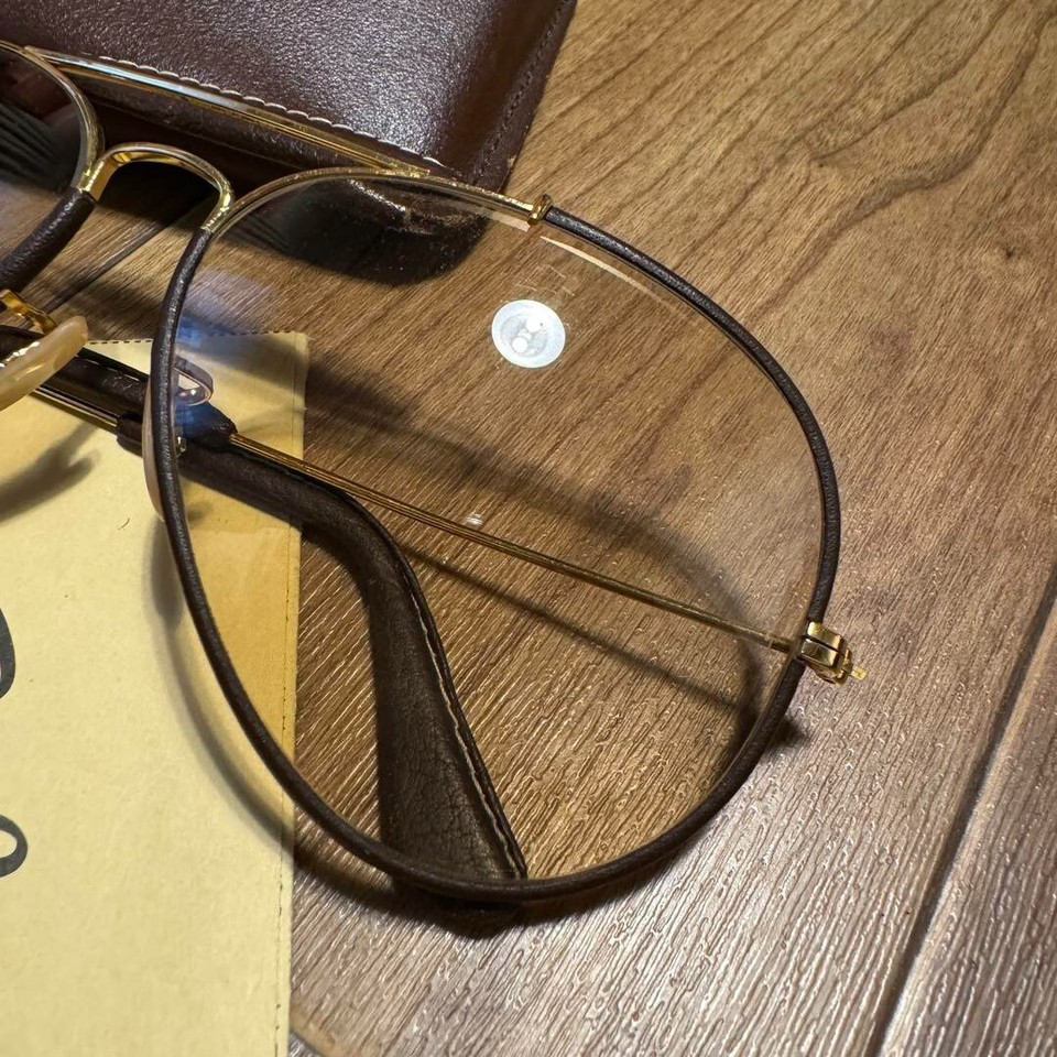 Ray-Ban Rayban Vintage Outdoorsman Sunglasses teardrop Leather B&L w ...