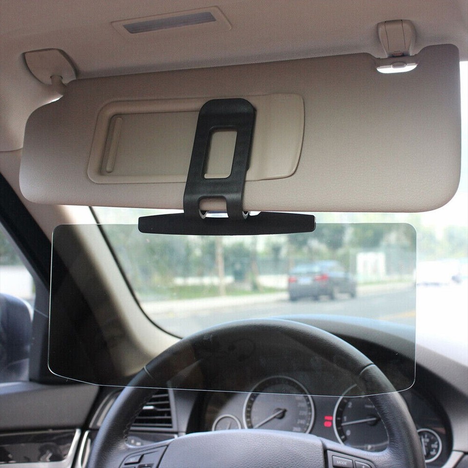 Gray Car Anti Glare Sun Visor Universal Day HD Tac Visor Shade Extender ...