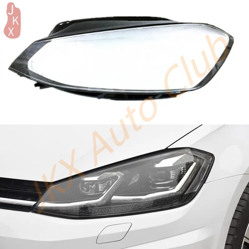 Left Headlight Clear Lens Shell + Seal Glue For Volkswagen VW Golf 7.5 ...