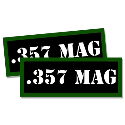 357 MAG Ammo Can 2x Labels Ammunition Case stickers decals 2 pack 3"x1 ...