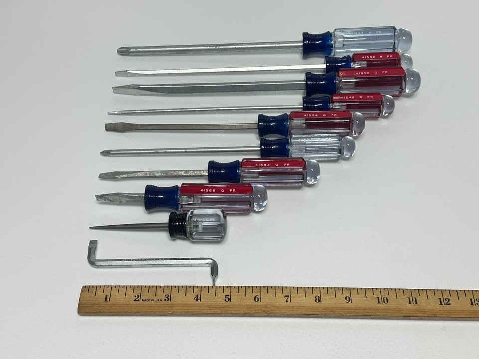 NOS Craftsman USA PR Pratt-Read 10pc Phillips & Flat Slotted ...