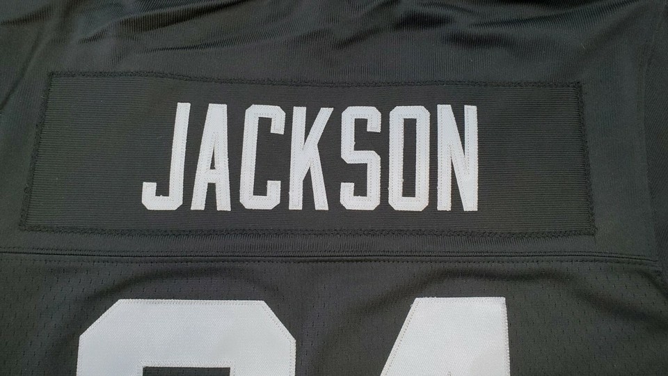 OAKLAND RAIDERS BO JACKSON #34 WOMENS MITCHELL & NESS LEGACY JERSEY LAS ...